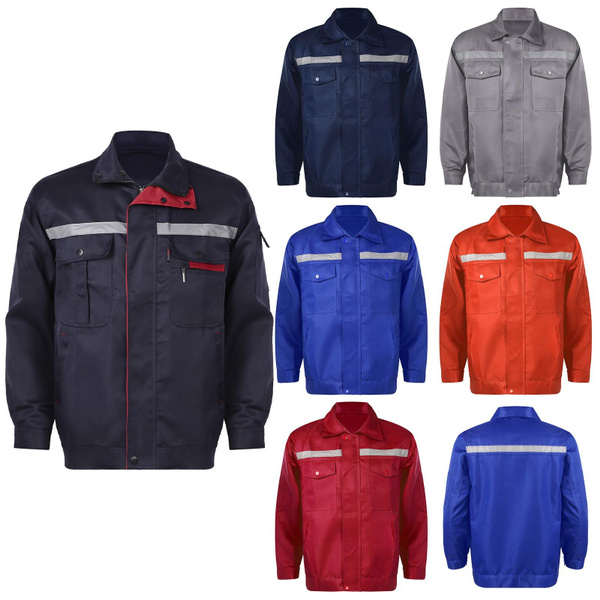 Men Mechanics Auto Workshop Costume Long Sleeve Industrial Work Shirt ...