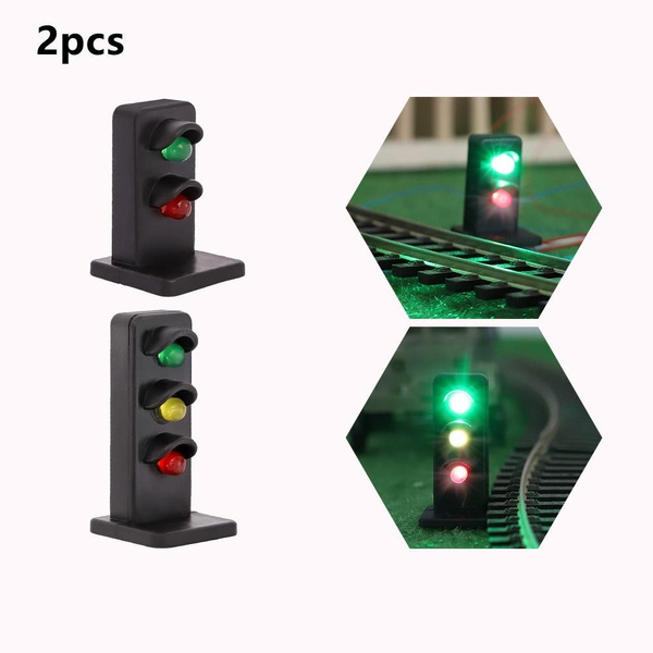 1:87 Scale Railway Miniature Traffic Light Signal HO 3V Model Light ...