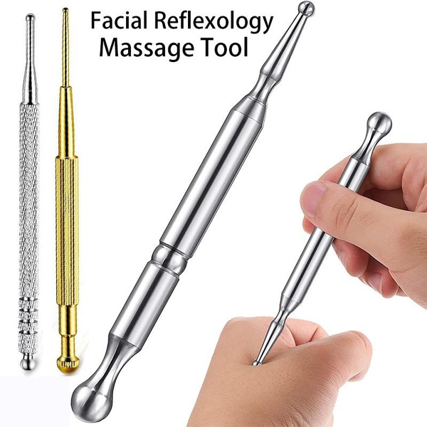 3pcs/set Facial Reflexology Massage Tool Stainless Steel Manual ...