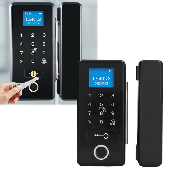 Fingerprint Glass Door Lock Touch Screen Safe Low Battery Alarm ... Fingerprint Glass Door Lock Touch Screen Safe Low Battery Alarm ...