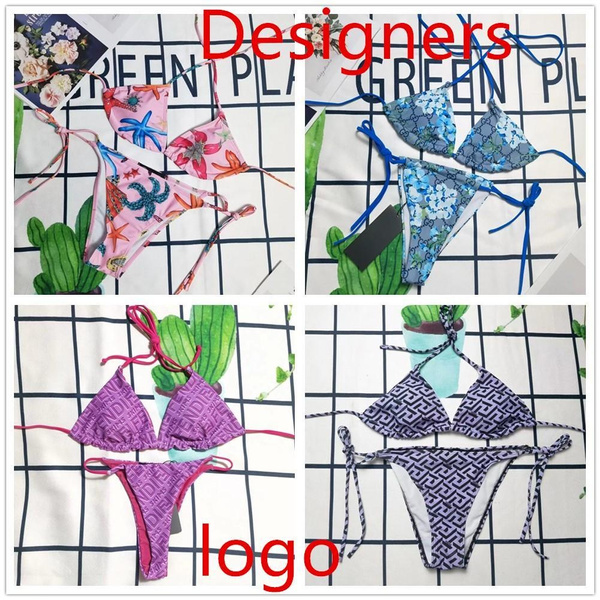 Two Piece Bikini Plavky Mujer Sexy Set Swimwear Designer Print Women's ...