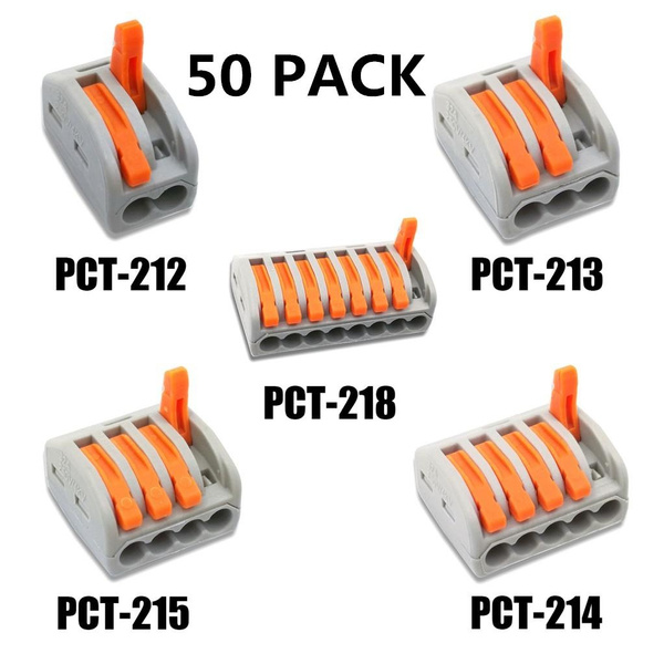 50PCS fast wire Connectors Universal Compact Wiring Connector push-in ...
