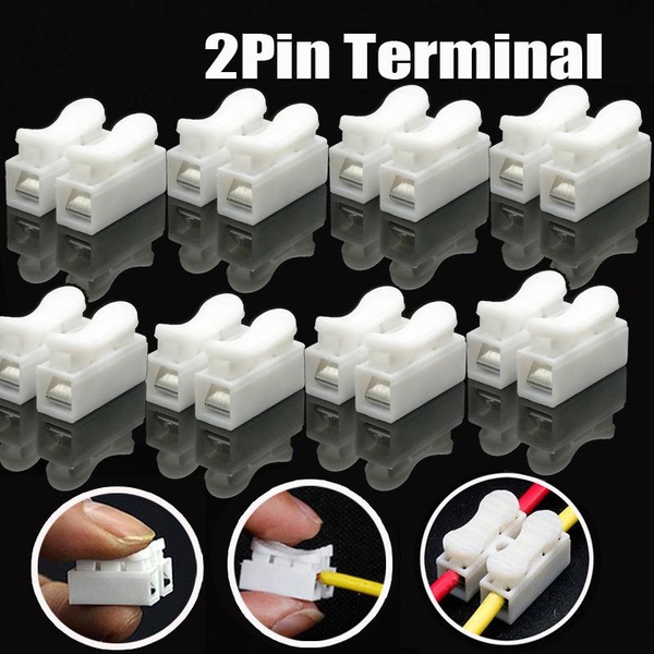 150/90/60/30PCS Spring Wire Connectors 2 Pin Push Quick Wire Cable ...