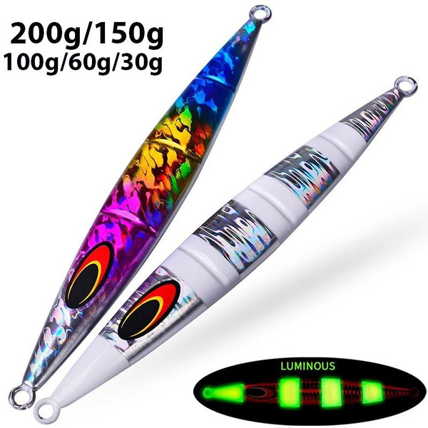 30/60/100/150/200g Casting Jig Fishing Metal Jig Slow Pitch Jigging ...
