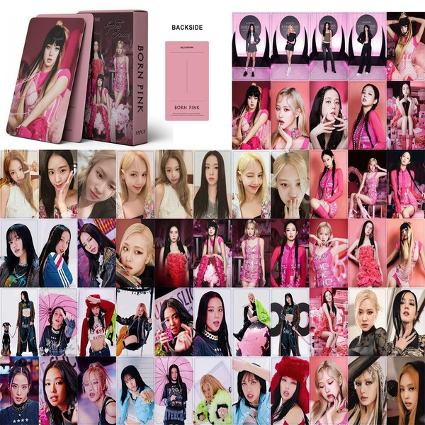 55 Pieces of Black Small Card Born Pink Postcard Peripheral Collection ...