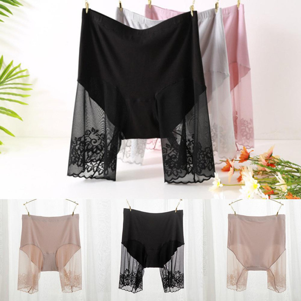 Cotton Safety Shorts Plus Size Lace Safety Short Pants Underwear Skirt ...