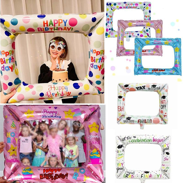 Photo Frame Balloon Birthday Party Decor Supplies Photo Booth Foil ...