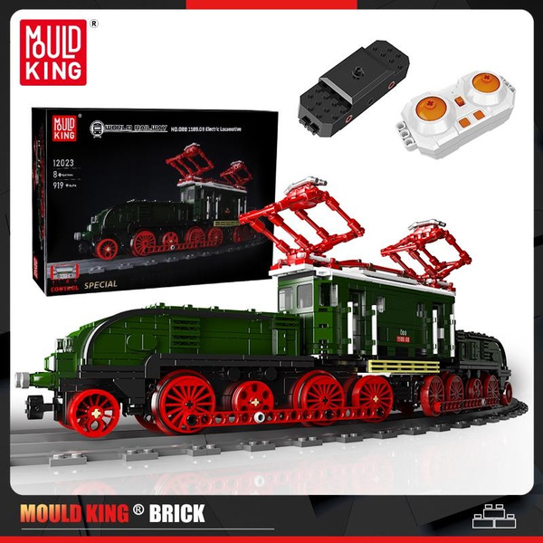 Mould King Remote Control Track Train Building Blocks Kit Electric ...