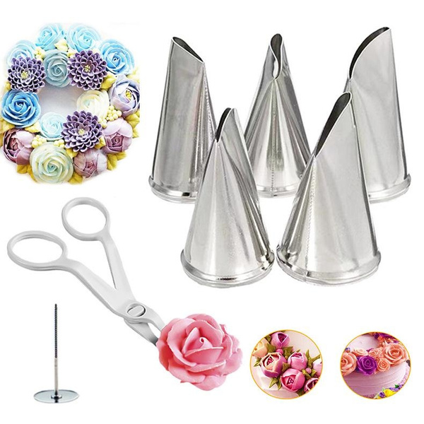 Rose Petal Nozzles,DIY Stainless Steel Icing Piping Nozzle,Cake ...