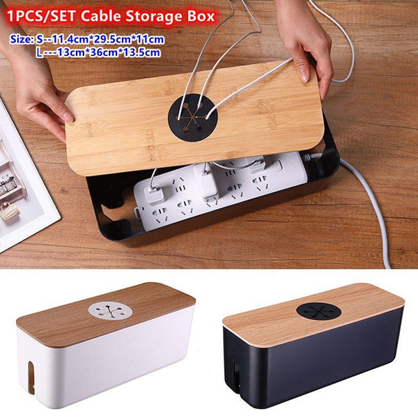 1PCS/SET Dust-proof Cable Storage Box Home Power Line Charger Socket ...