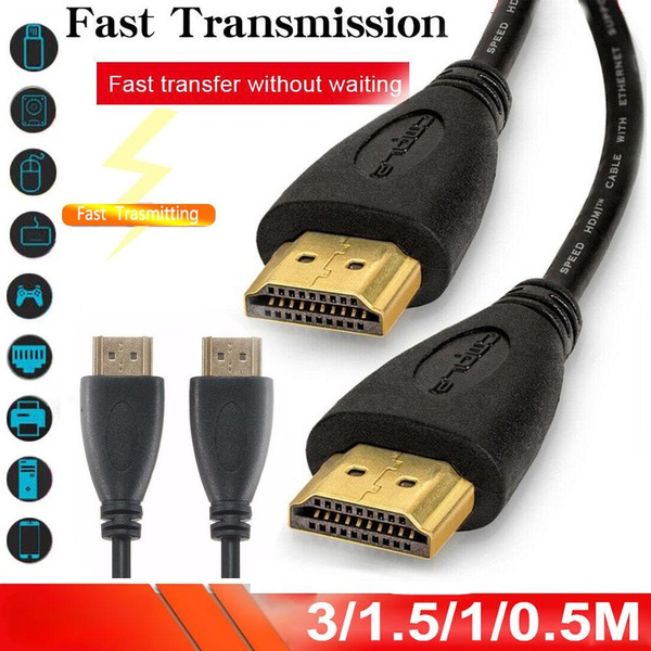 Data Cables High Speed HDMI Interface Cable Gold HDTV Ultra HD 4K HD ...