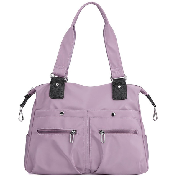 Women Large Handbag Purses Waterproof Nylon Multi-Pocket Shoulder Tote ...