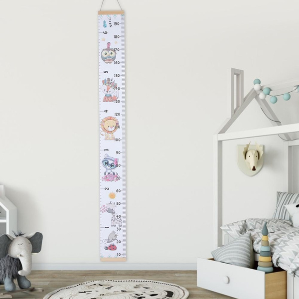 Growth Chart for Kids, Wall Hanging Measuring Rulers Wall Height Chart ...