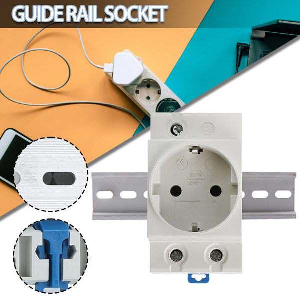 Hot Sales Din Rail Socket 16A AC Power Socket AC Rail Socket Brass High ...
