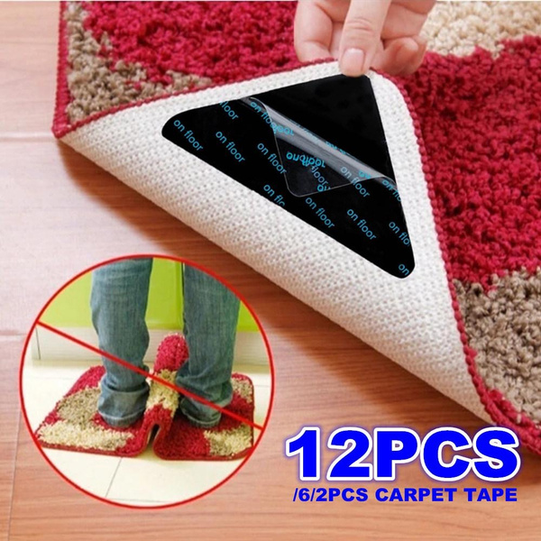 12/6/2PCS Anti-Slip Rug Stickers Reusable Carpet Corner Gripper Strong ...