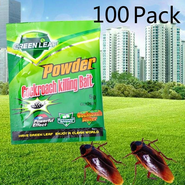 Pack of 100 Cockroach Killing Bait Miraculous Insecticide Powder Roach ...