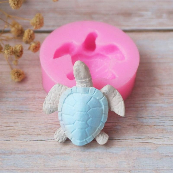Silicone Fondant Mold Cute lovely Sea Turtle Shape Ocean Theme Fondant ...