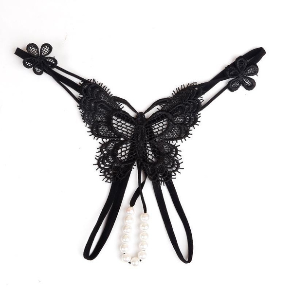 Womens Sexy Butterfly Panties Ladies Open Crotch Underwear Female