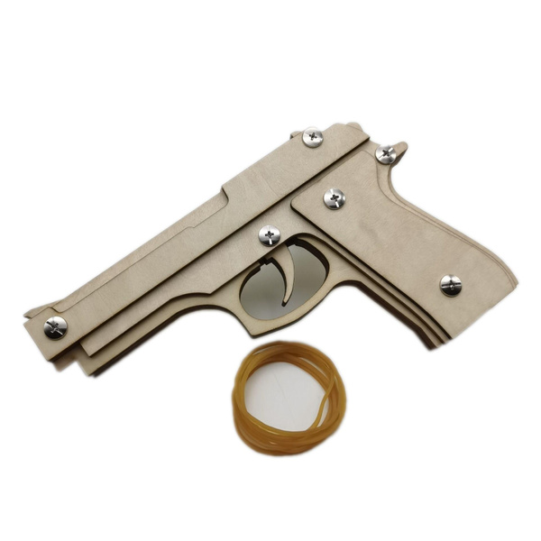 New Building Block Toy Weapon Toy Gun Revolver Wooden Pistol Model ...