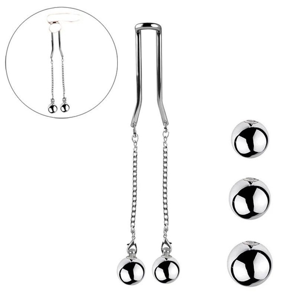 Stainless Steel Ball Stretcher Scrotum Cbt Testicle Heavy Ball Weight