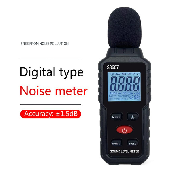 1Pcs LCD-Display Meter Sound Level Reader 30-130dB Hand-held Sound ...
