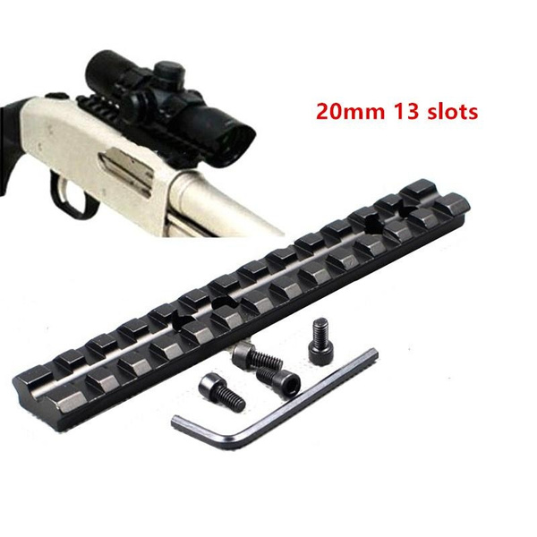 Tactical 20mm 13 Slots Picatinny Weaver Rail Base Adapter Hunting Rifle ...