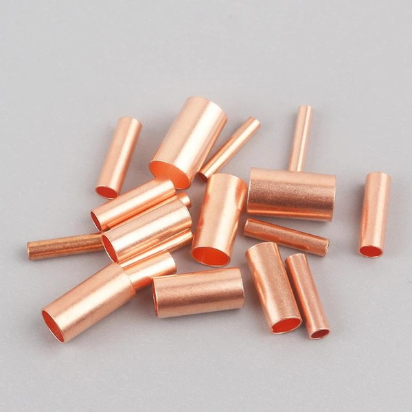 100PCS Copper Connecting Pipe Wire Joint Small Copper Tube Intermediate ...