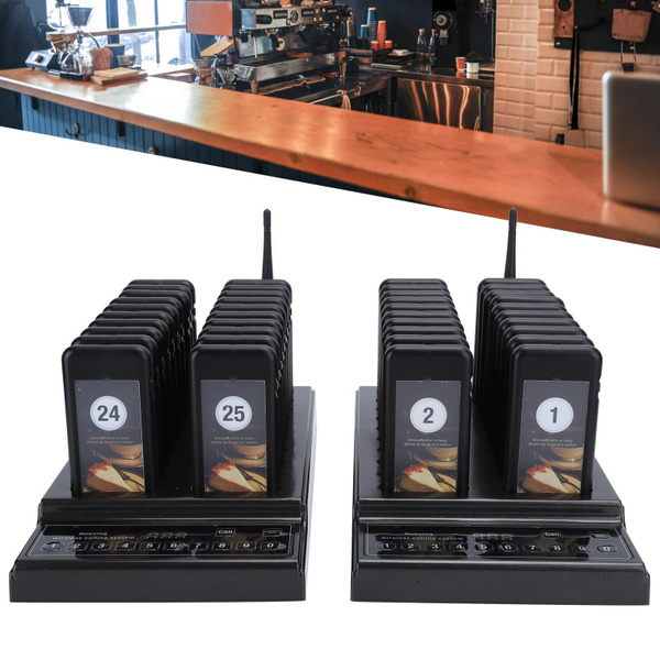 Restaurant Pager System Wireless, Host 2 Drag 40 Vibrating Meal Taker ...
