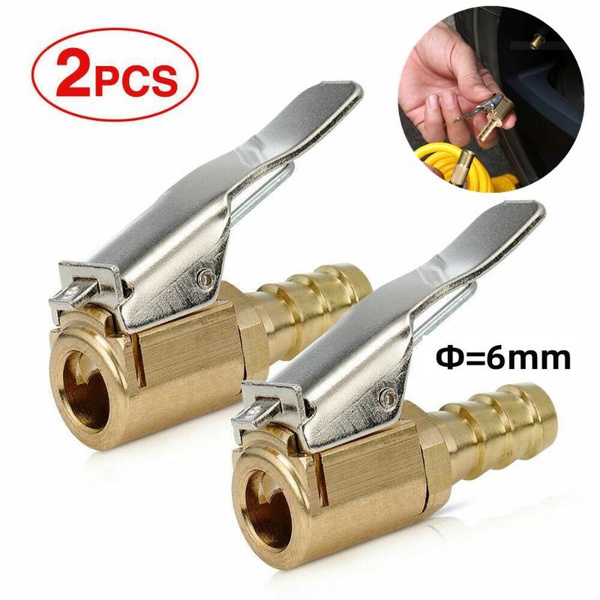 2Pc Car Tyre Wheel Tire Air Chuck Inflator Pump Valve Clip Connector ...