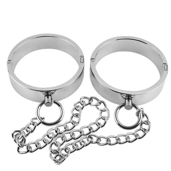 Metal Handcuffs BDSM Footcuffs Hand Restraint Cuffs Bondage Slave ...