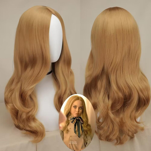New In M3GAN Cosplay Costume Party Wig AI Doll Robots Megan Long Curly ...