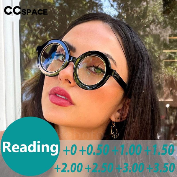 R55513 Big Frame Circular Personalized Optical Glasses Prescription Glasses Women Fashion Street