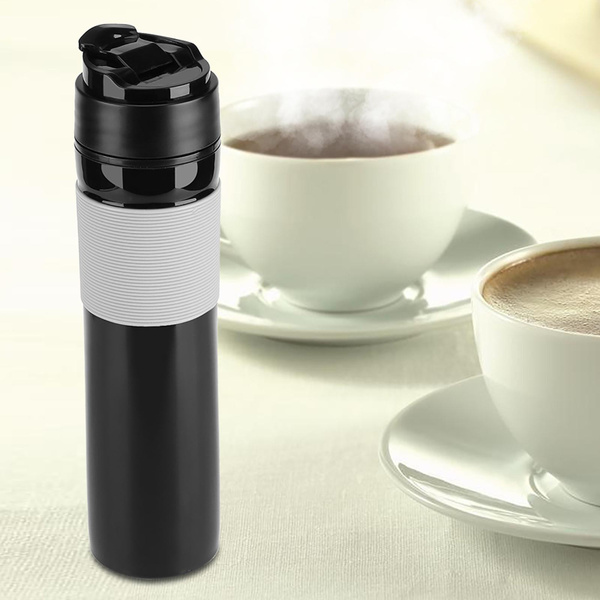 350ml Portable French Press Coffe Bottle Plastic Outdoor Vacuum Coffee ...