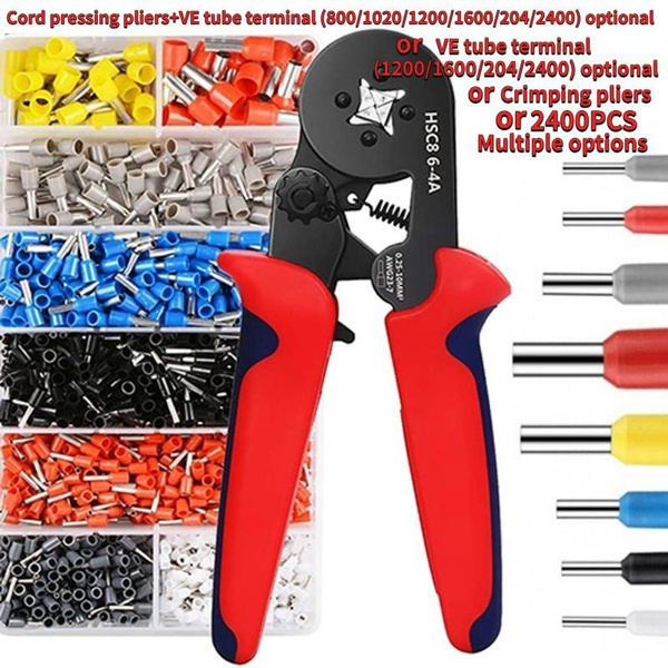 Crimp Tool Kit, 800/1020/1200/1600/2040/2400PCS Wire End Crimp ...