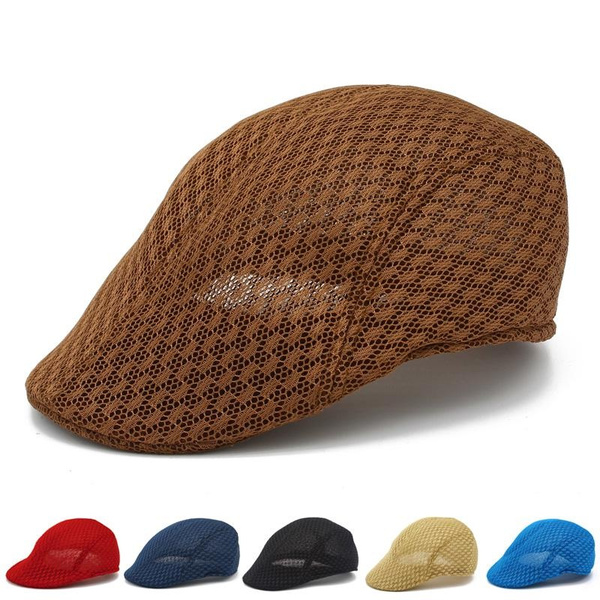 Beret Caps Spring Summer Men Sun Hats Womens Mens Duckbill Breathable ...