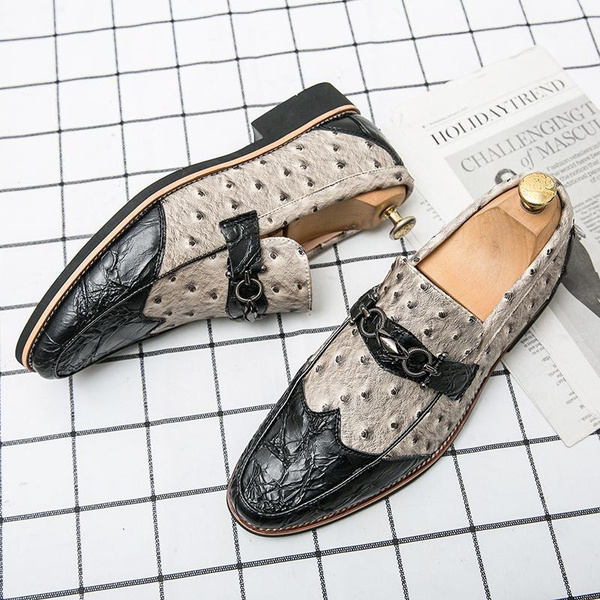 British Men's Retro Oxford Leather Shoes Mens Loafers Pointed Toe ...