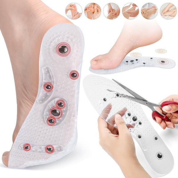 1-3Pairs Acupressure Magnetic Massage Insoles, Foot Massage Shoe-pad ...