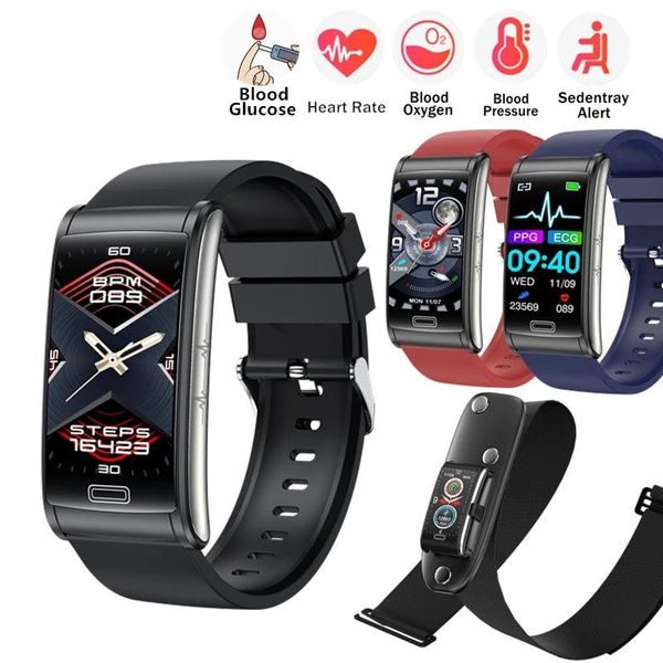 New E600 ECG Smart Watch Men Non-invasive Blood Glucose Heart Rate ...