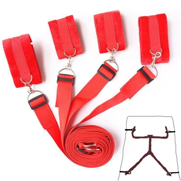 3 Colors Optional Couples Bed Handcuffs Games Tie Rope Tools Restraint ...