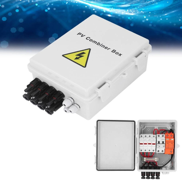 PV Combiner Box 4 String Waterproof 10AWG DC Solar Combiner Box with ...