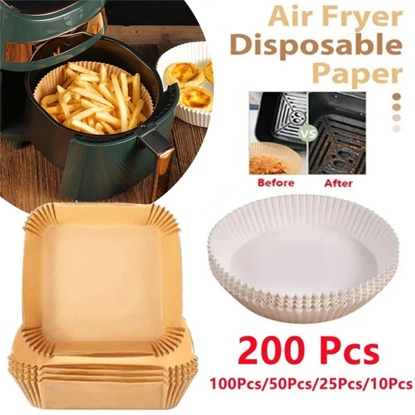 200/100/50/30/10PCS Air Fryer Disposable Paper Liner Air Fryer Natural ...