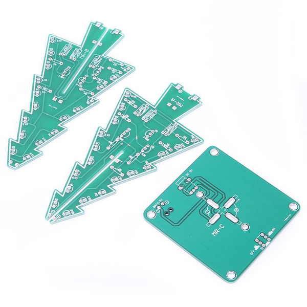 3D Xmas Tree Electronic Science Assemble Kit PCB Stereo Christmas Tree ...