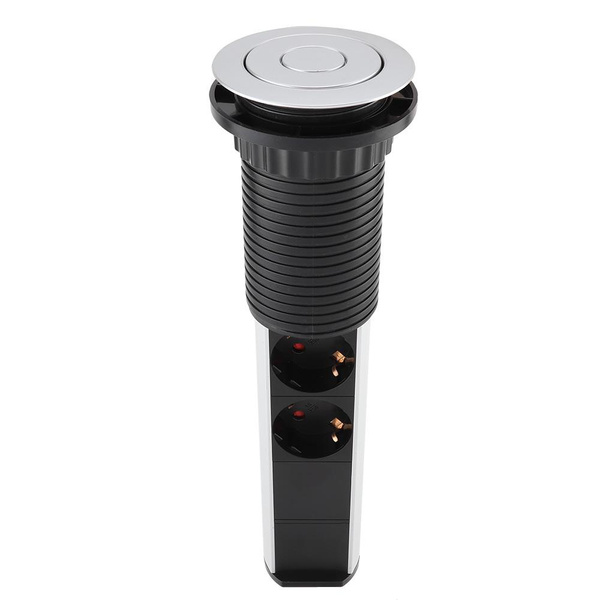 Power Outlet Plug, Worktop USB Socket Electrical 3 Power Ports Pull ...