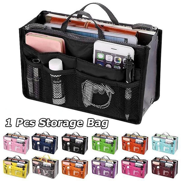 Organizer Insert Bag Women Nylon Travel Insert Organizer Handbag Purse ...
