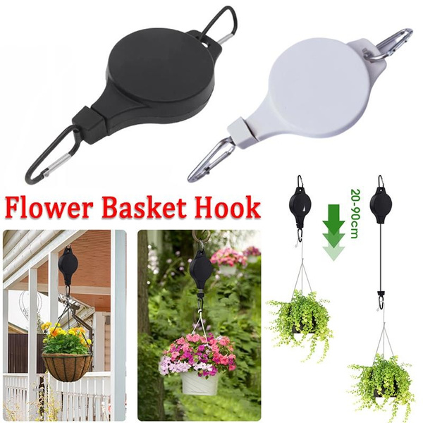 Retractable Plant Pulley Adjustable Hanging Flower Basket Multipurpose ...