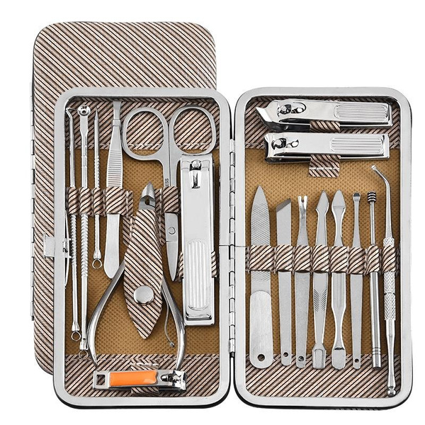 18 in 1 Stainless Steel Professional Manicure Pedicure Set Nail ...
