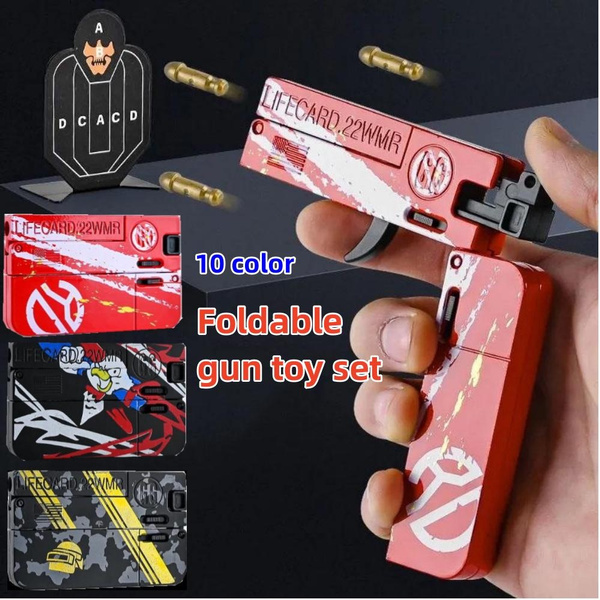 Full Alloy Card Gun Toy Alloy Folding Toy Gun Card of Life Second ...