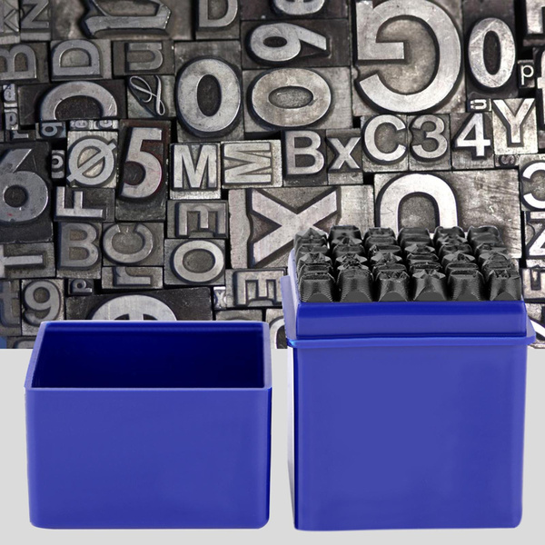 Carbon Steel 6mm Letter Stamp, Customize Black 36Pcs Letter Punch Set ...