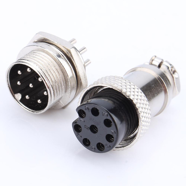 1set GX16 8Pins Screw Type Electrical Aviation Plug Socket Connector ...