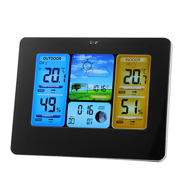 Digital Weather Station, Wireless Weather Clock, Humidity Trend Display ...
